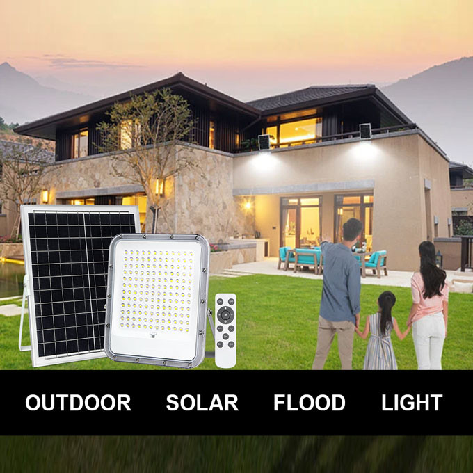 2700K 6500K 100W Solar Flood Light Big Capacity 3.2V Battery SMD 3030 ...