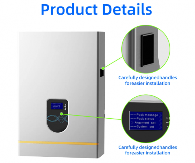 Wall Mount Battery Lifepo4 Power Wall Battery 10kwh 48v 200ah Solar ...