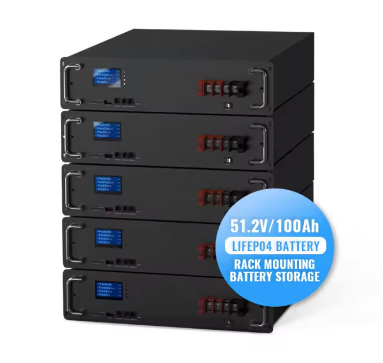 5.12kwh 겹쳐진 라이프포4 내장 인버터 배터리 팩 주거용 백업 발전소